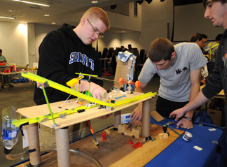 First-Year Engineering Students Tackle Rube Goldberg Challenge - Stories